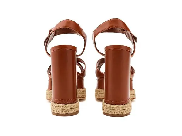 Schutz Hilda Rope High Platform Sandals - Tan