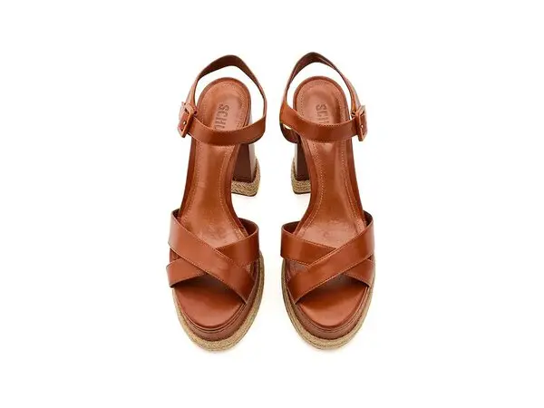 Schutz Hilda Rope High Platform Sandals - Tan