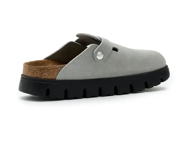 BIRKENSTOCK Boston Suede Clog - Gray