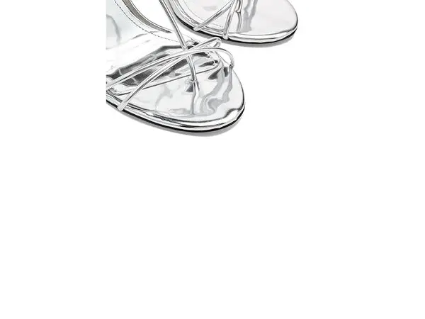 Schutz Jules Strappy Stiletto Sandals - Silver