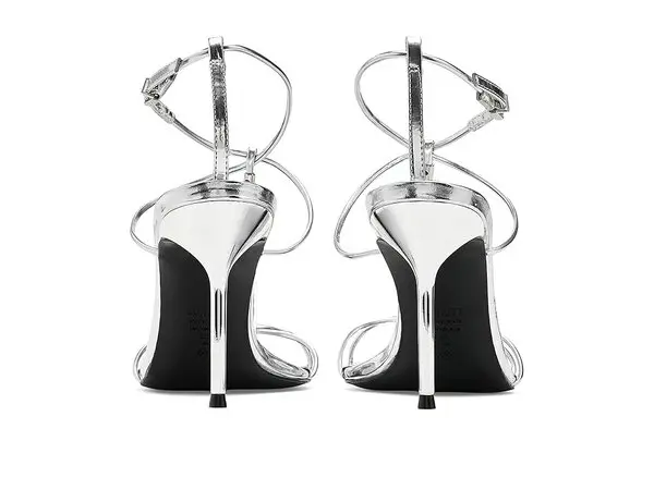 Schutz Jules Strappy Stiletto Sandals - Silver