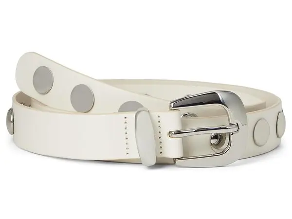 Madewell Clean Western Belt With Dome Studs - Bone