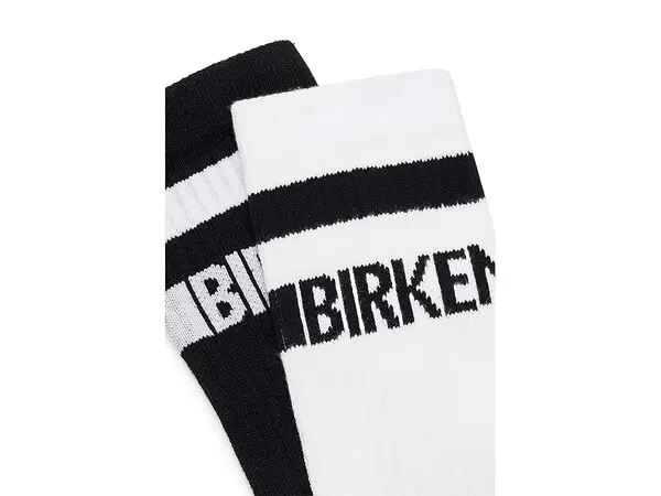BIRKENSTOCK Cotton Stripe Crew Socks Quarter Length - White