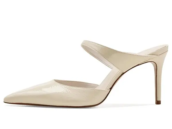 Schutz Laureen Pointed Toe Stiletto Mules - White