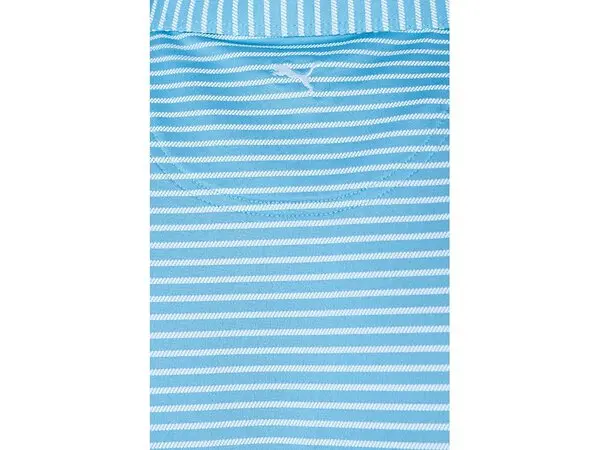 PUMA GOLF Brrr Stripe Golf Polo T Shirt Glow/puma Black - Blue