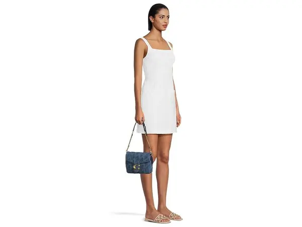 COACH Times Square Quilted Denim Shoulder Bag - Blue