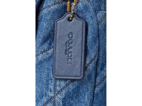 COACH Times Square Quilted Denim Shoulder Bag - Blue
