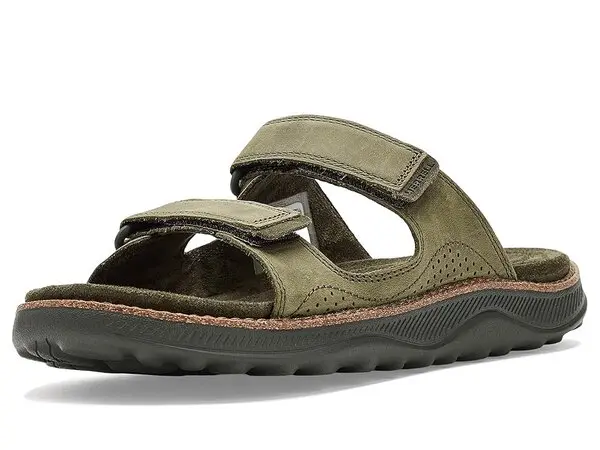 Merrell Cove Leather Slide Sandals - Gray