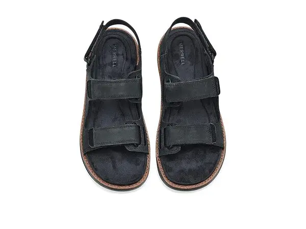 Merrell Cove Leather Backstrap Sandals - Black
