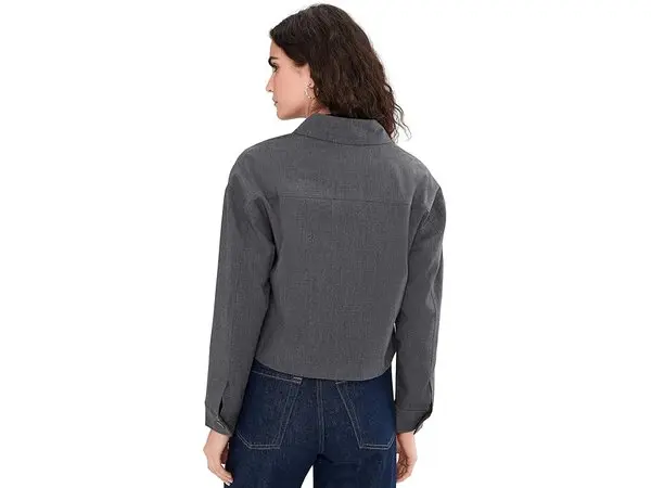 Vince Camuto Cropped Shacket With Embellished Pockets