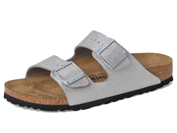 BIRKENSTOCK Arizona Shiny Glitter Sandals - Silver