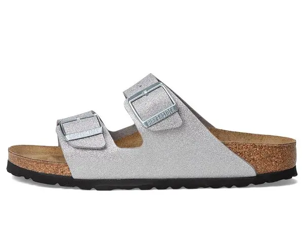 BIRKENSTOCK Arizona Shiny Glitter Sandals - Silver