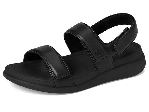 Fitflop F-mode Go Adjustable Flatform Back-strap Sandals - Black