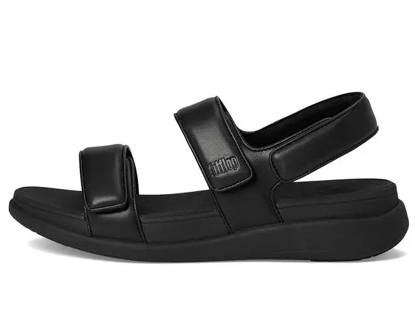 Fitflop F-mode Go Adjustable Flatform Back-strap Sandals - Black