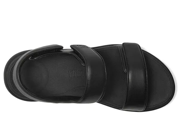 Fitflop F-mode Go Adjustable Flatform Back-strap Sandals - Black