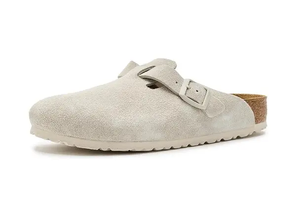 BIRKENSTOCK Boston Suede Clogs - Beige