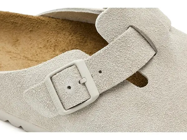 BIRKENSTOCK Boston Suede Clogs - Beige