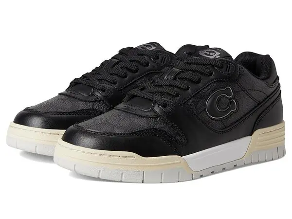COACH Soho Signature Canvas Low Top Sneakers - Black