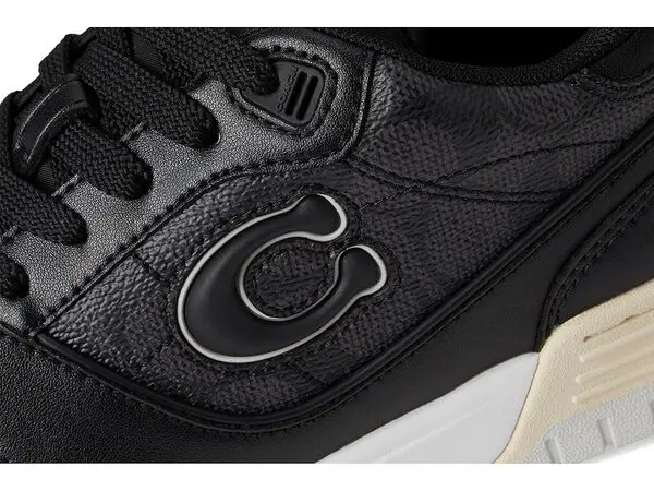 COACH Soho Signature Canvas Low Top Sneakers - Black