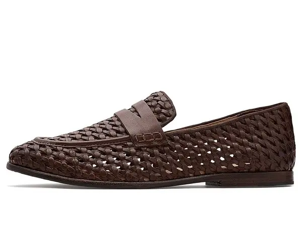 THE FRYE COMPANY Faith Woven Leather Loafers - Brown