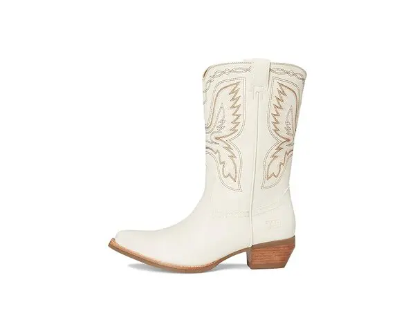 FRYE AND CO. Irlene Short Deco Stitch Cowboy Boots - White