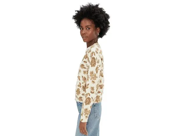 Vince Camuto Floral Printed Crew Neck Top