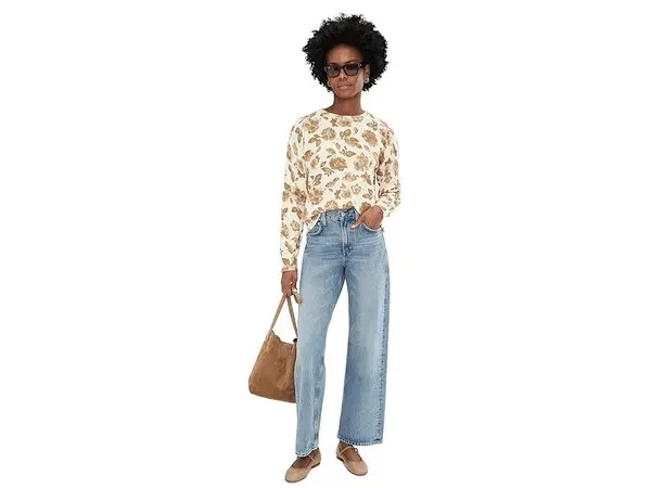 Vince Camuto Floral Printed Crew Neck Top