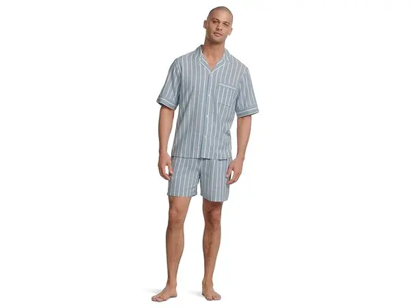 Eberjey Classic Stripe Pajama Set - Blue