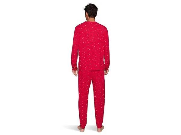 Eberjey Henry Printed Long Pajama Set Pajama Sets Nutcracker Holly - Red