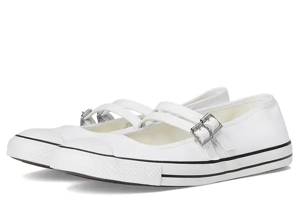 CONVERSE Chuck Taylor All Star Dainty Mary Jane Flat Shoes - White