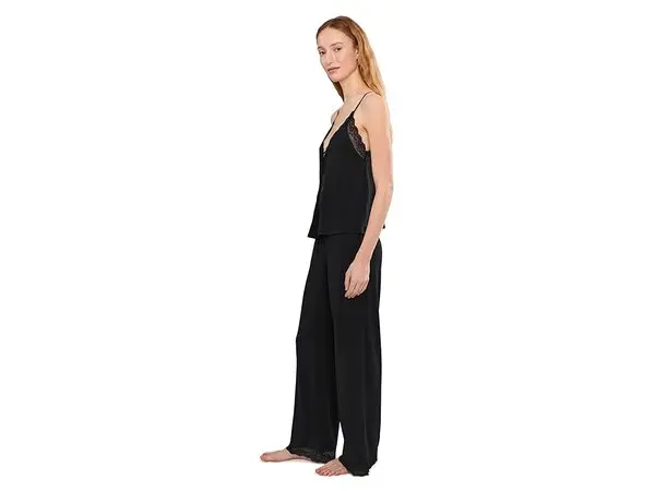 Eberjey Lara Cami/pants Pj Set Pajama Sets Ivory - Black