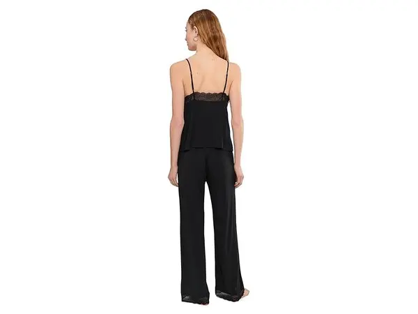 Eberjey Lara Cami/pants Pj Set Pajama Sets Ivory - Black
