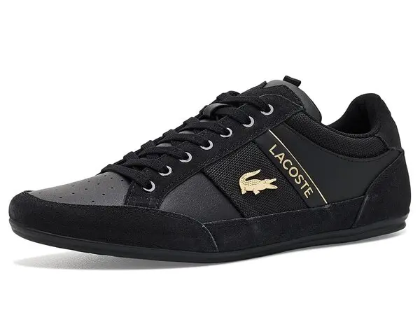 Lacoste Chaymon Suede Lace-up Sneakers - Black