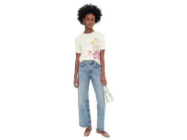 Vince Camuto Placed Print Crew Neck