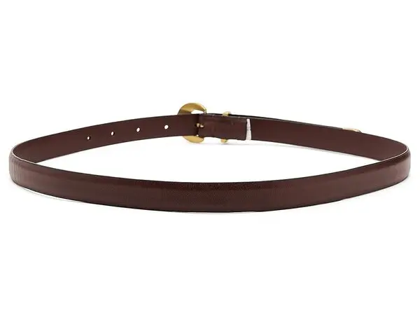 Madewell Domed Buckle Leather Belt - Brown