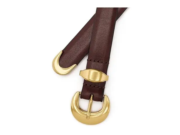 Madewell Domed Buckle Leather Belt - Brown
