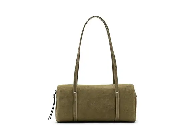 Madewell The Brioche Shoulder Bag In Suede - Olive