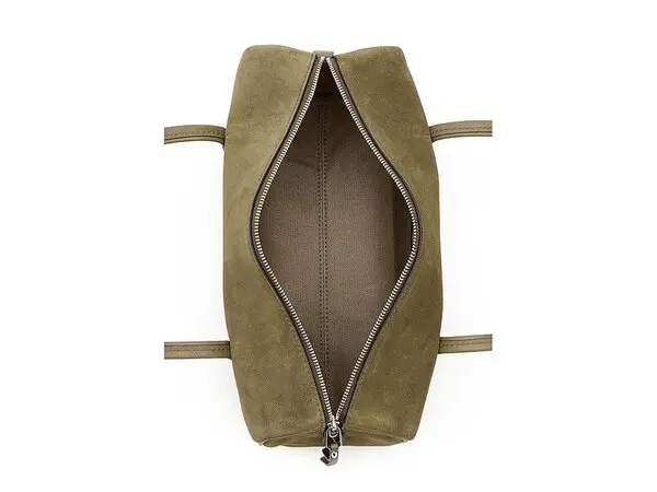 Madewell The Brioche Shoulder Bag In Suede - Olive