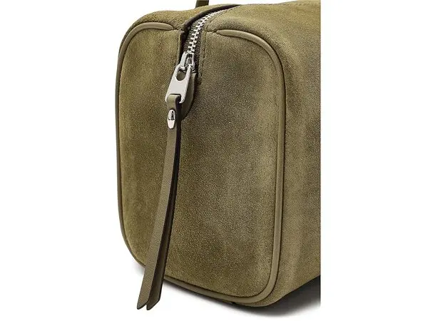 Madewell The Brioche Shoulder Bag In Suede - Olive