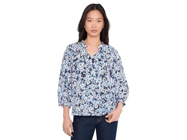 Vince Camuto Raglan Peasant Blouse - Blue Shadow