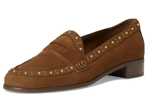 Vince Camuto Camdyn Studded Flat Loafer - Brown