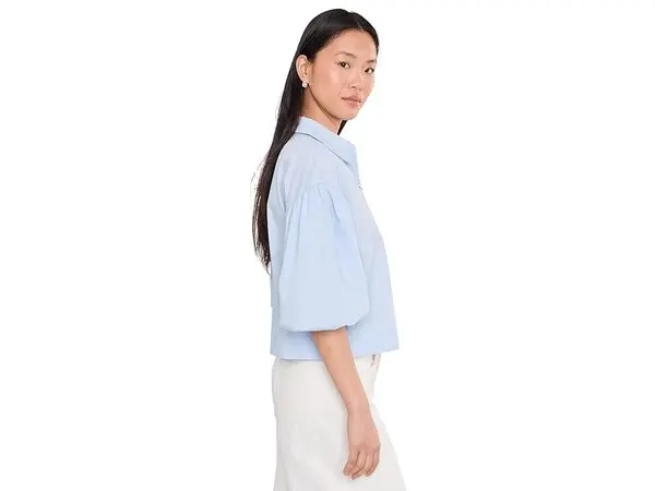 Vince Camuto Puff Sleeve Cotton Button-up Shirt
