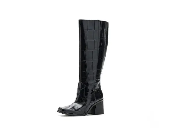 Vince Camuto Sangeti Knee High Stacked Heel Boots - Black
