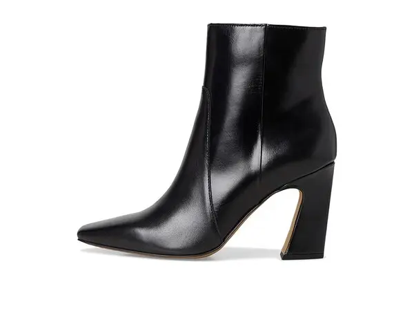 Vince Camuto Bayla Croc Embossed Pointed Toe High Heel Ankle Boots - Black