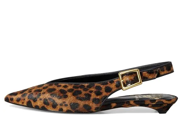 Vince Camuto Valther Slingback Kitten Heel Mules - Tan