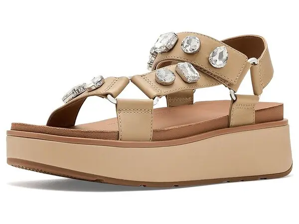 Fitflop Gen-ff Max Ultra-jewel Leather Wedge Sandals - Brown