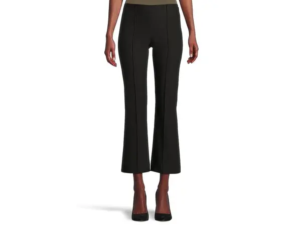 Vince Mid Rise Pintuck Crop Flare Pants - Black