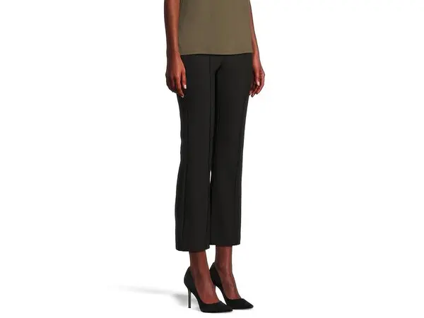 Vince Mid Rise Pintuck Crop Flare Pants - Black