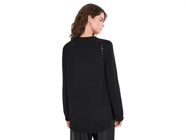 Vince Crew Neck Sweater Tunic - Black