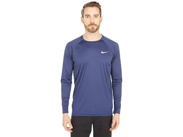 Nike Essential Long Sleeve Hydroguard Swim Shirt - Navy